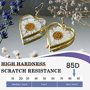 Bsrezn 300g Clear UV Resin Hard, High Gloss UV Cure Epoxy Resin Crystal Kit Premixed Resina UV Curing Transparent Solar Activated Glue for Jewelry Making Fast Curing