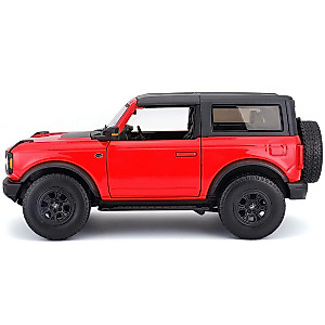 Maisto Diecast Cars 2021 Ford Bronco Wildtrak Red with Black Top Special Edition 1/18 Diecast Model Car by Maisto 31456 (31456RD)