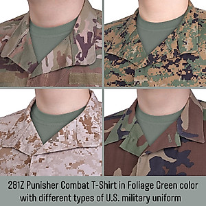 281Z Military Stretch Cotton Underwear T-Shirt for Tactical Hiking and Outdoor (Foliage Green, Large)