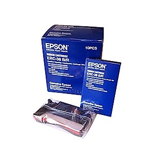 Epson ERC38BR Cash Register Ribbon Black/Red EPS ERC38BR - 10 Ribbons
