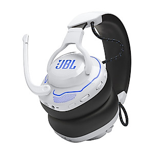 JBL Quantum 910P - Wireless Consol Over-Ear Gaming Headset with Head Tracking-Enhanced, Active Noise Cancelling and Bluetooth, QuantumSPATIAL 360, Hi-Res Certified, Low Latency Wireless (White)
