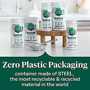 Seventh Generation Zero Plastic Toilet Bowl Powder Foaming Cleaner Fragrance Free 12.3 oz