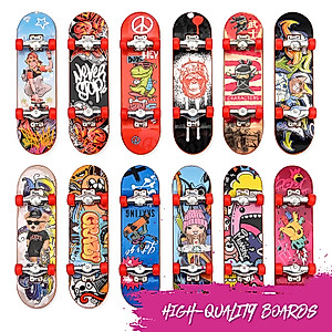 Magicat Premium Fingerboard Set I 12 Cool Finger Skateboards for Kids I Party Favors I Finger Boards for Kids I Finger Skateboard I 4 Year Old boy Birthday Gift