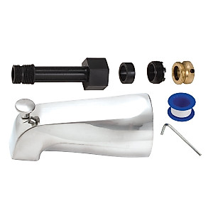 BrassCraft Service Parts 249932 5.13 in. Master Plumber Universal Diverter Tub Spout Chrome