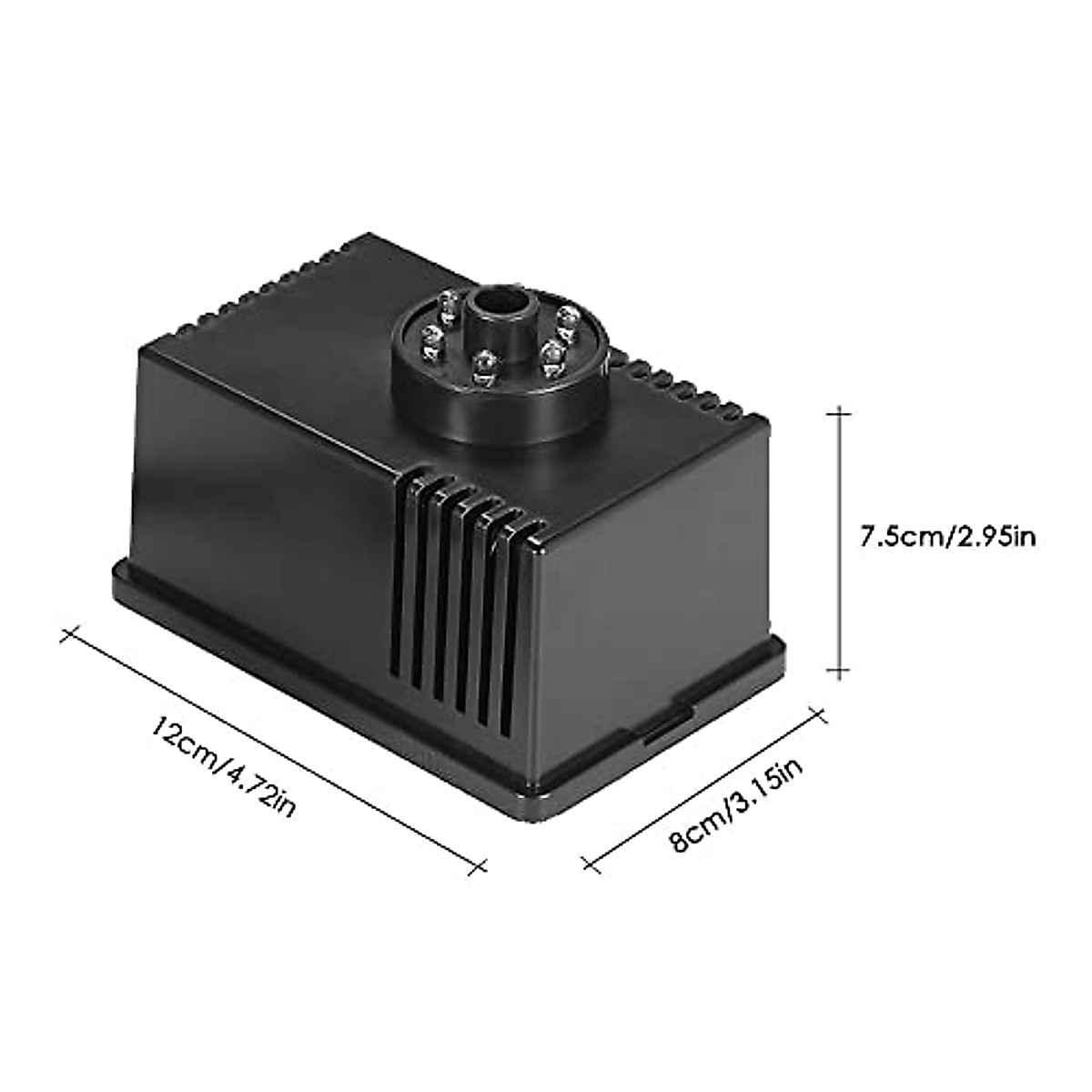 Fountain Pump with Lights Led, 10W 160GPH Submersible Water Pump Fountain for Aquarium Fish Tank Pond Garden Backyard, 600L/H AC 110V