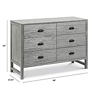 DaVinci Fairway 6-Drawer Double Dresser in Cottage Grey