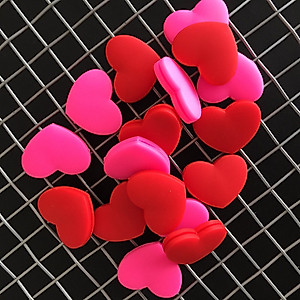 6 Pcs Tennis Vibration Dampeners Heart Shape Silicone Tennis Racquet Shock Absorbers Tennis Racket Vibration Tennis