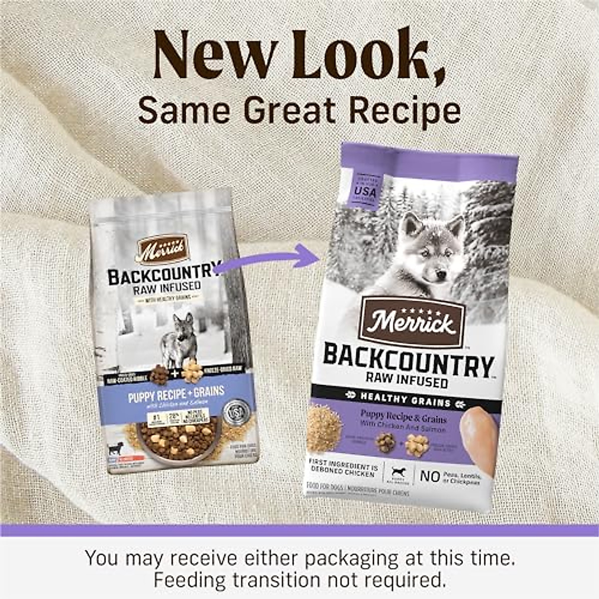 Merrick Backcountry Healthy Grains Premium Dry Puppy Food, Kibble with Freeze Dried Raw Pieces, Chicken - 10.0 lb. Bag