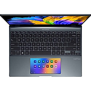 ASUS ZenBook 14X OLED UX5400 14" QHD+ Touchscreen (Intel 12-Core i7-1260P, 16GB RAM, 2TB SSD, RTX 2050) Business Laptop, Innovative ScreenPad, Backlit, FP, Thunderbolt 4, IST HDMI, Win 11 Pro - 2023