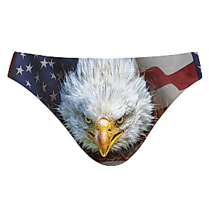 Eagle American Flag 4Th of July Swim Briefs for Men Swimwear Swimsuit L 20410298