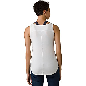 prAna Women's Foundation Scoop Neck Tank, White, X-Large