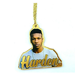 MIRROR MANIA All New Your Own Picture Photo UV Printed on Premium Acrylic Nameplate Necklace Chain Personalized Free Laser Cut Any Name Custom With Silver or Gold Choice Chain- WOW!