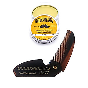 Moustache Wax & Folding Small Comb Get the BEST Moustache Wax KIT with a 3" Folding Comb at BEST Price.A must to use for your Moustache