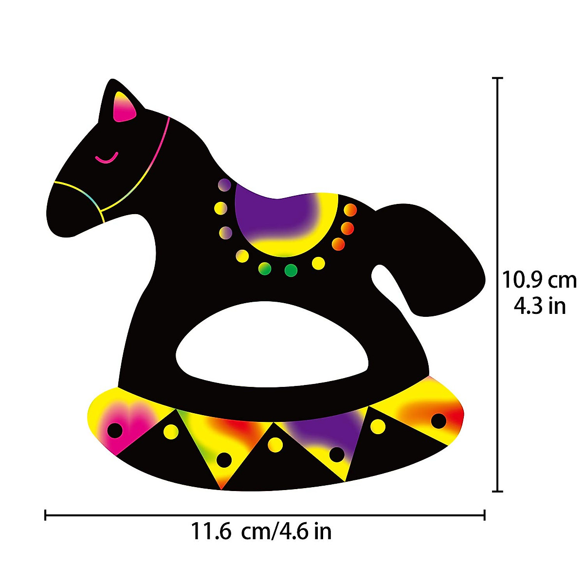 LOKIPA Christmas Scratch Paper Art Set, 80 Pieces Magic Rainbow Scratch Off Cards Ornaments for Kids Christmas