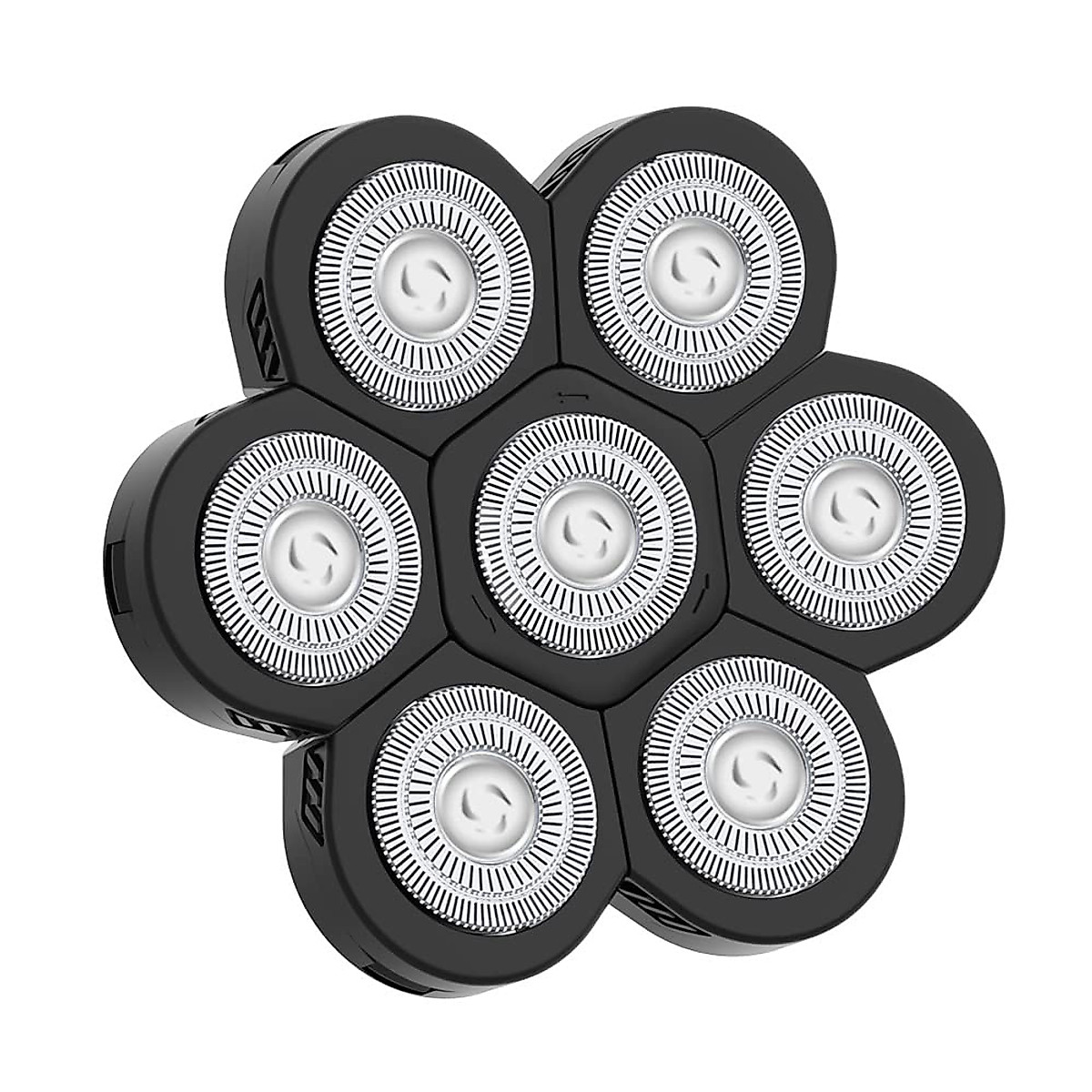 Shaver Blade Heads, LIGHWODE 7D Universal Head Shaver Replacement Blades Electric Razor Replacement Head Waterproof Wet & Dry Easy Install for Head and Face Compatible with Most Shavers