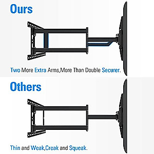 Mounting Dream Long Arm TV Wall Mount for 37-75 Inch TV, Corner TV Wall Mount with 32” Long Extension, Full Motion TV Mount Swivel & Tilt, Fits Max VESA 600x400mm,100 lbs, 16”,18”,24” Studs MD2285-LA