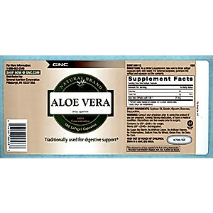 GNC Natural Brand Aloe Vera SoftGel Capsules