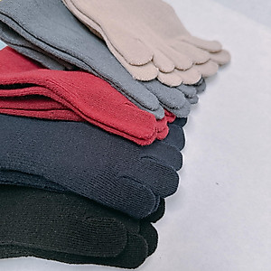 COUVER Light Pink Men's/Women's 5 Finger Toe Socks Ankle, Small (1 Pair)