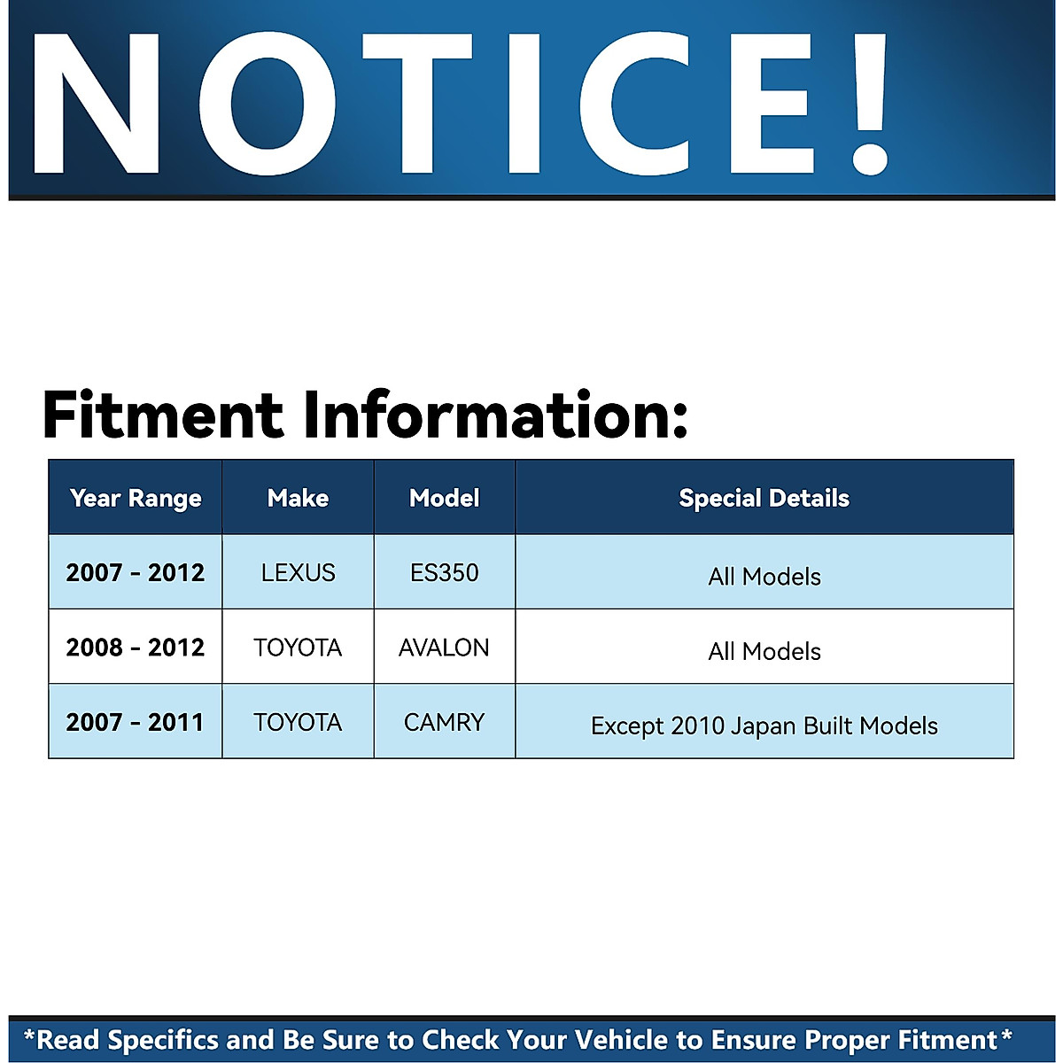 Detroit Axle - Brake Kit for Toyota Camry Avalon Lexus ES350 Drilled & Slotted Disc Brake Rotors Ceramic Brakes Pads Front and Rear Replacement 2008 2009 2010 2011