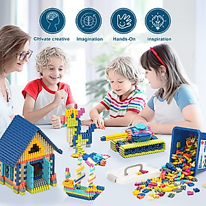 KlayBear 320 Pieces Building Blocks Sets for Kids, STEM Building Toys for Kids Ages 6-8-12, Learning & Educational Toys Gifts for Boys Girls, Kid Brain Development Preschool Kindergarten Sensory Toys