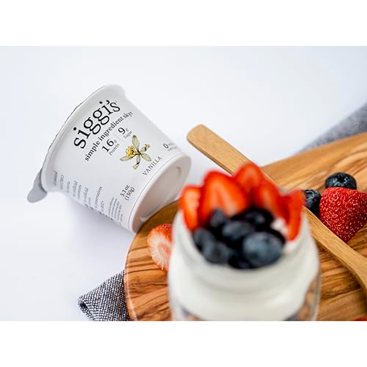 siggi’s® Icelandic Strained Nonfat Yogurt, Vanilla, 5.3 oz. Single Serve Cup – Thick, Protein-Rich Yogurt