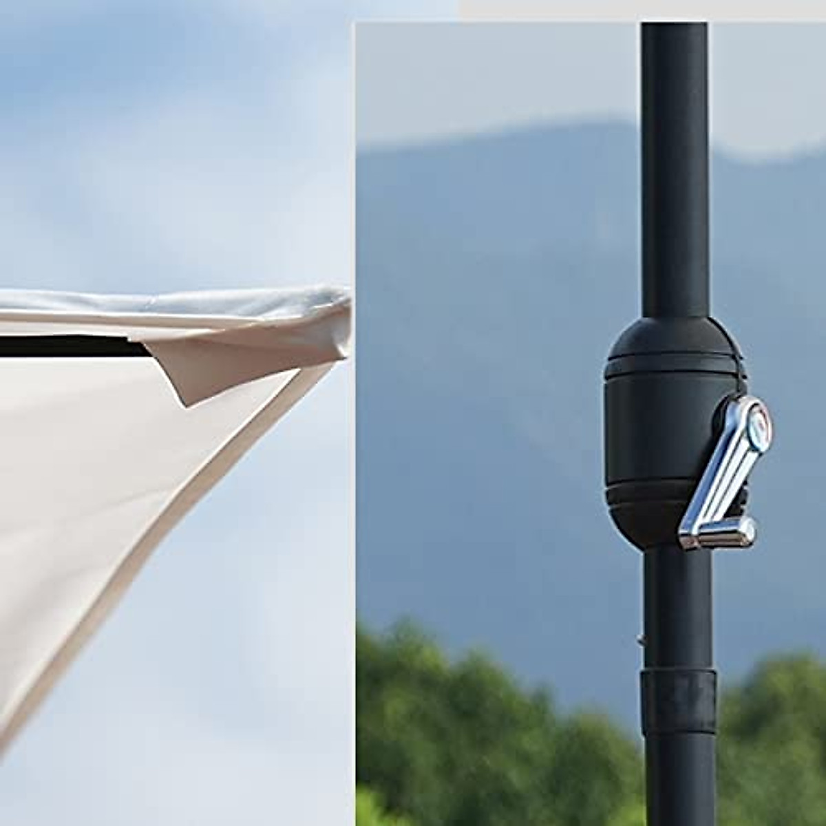 Outdoor Half-side Umbrella, Parasol Against The Wall, Swing Hand Umbrella, Balcony Side Column Umbrella, Outdoor Green Plant Sun Umbrella, Garden Flower Garden Umbrella, Base Not Included