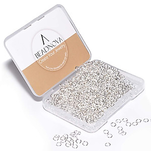 BEADNOVA 4mm Silver Jump Rings for Jewelry Making Open Jump Rings for Keychains and Necklace Repair (300Pcs)