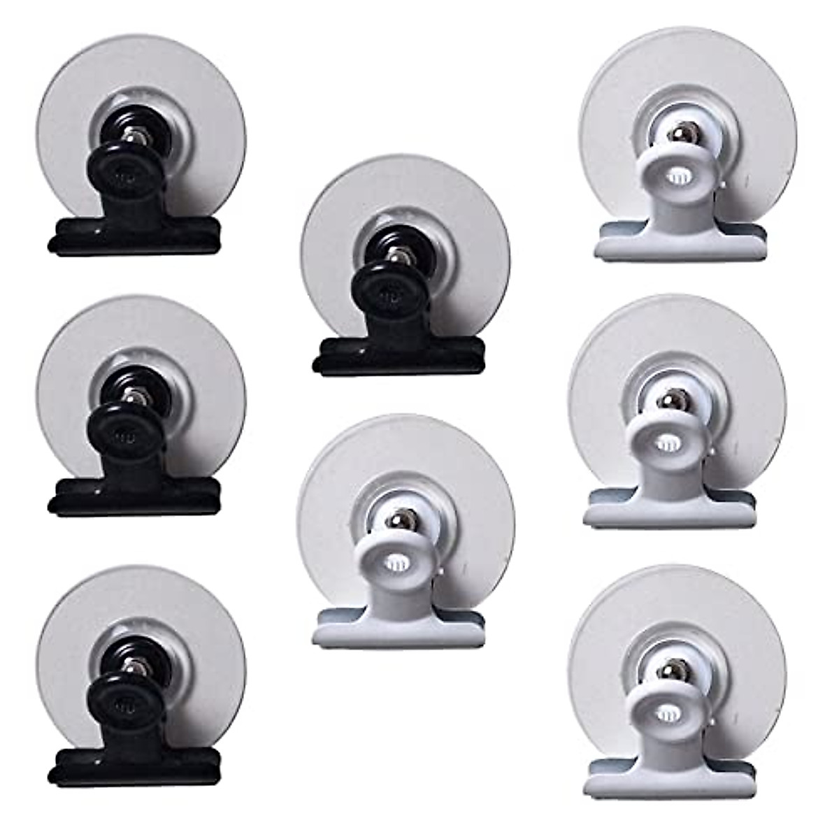 8pcs Black White Bull Clips,Self Adhesive Clip Hanging,Student Work Display Clips,Adjustable Tapestry Clips for Hanging On Wall,Adjustable Tapestry Hooks,Metal Hinge Clips