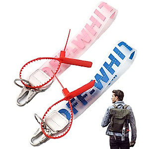 Sufesa White Keychain Wristlet, 2 Pack Keychain Lanyard Accessories, Badge Holder, Lanyard For Phone, Wrist (blue and pink)