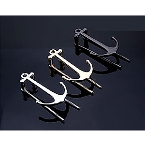 Vbcdgfg 3 Pieces Anchor Bookmarks Book Page Holder Creative Bookmarks Book Page Marker Metal Page Holder for Home Office School Supplies, Gold, 2.6