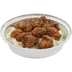 Mr. Miracle Pack of 50 Disposable Aluminum Foil Pans –7 Inch Circular Aluminum Pans, Ideal for Baking, Storing, Heating, Serving, BBQ - Round Foil Pans