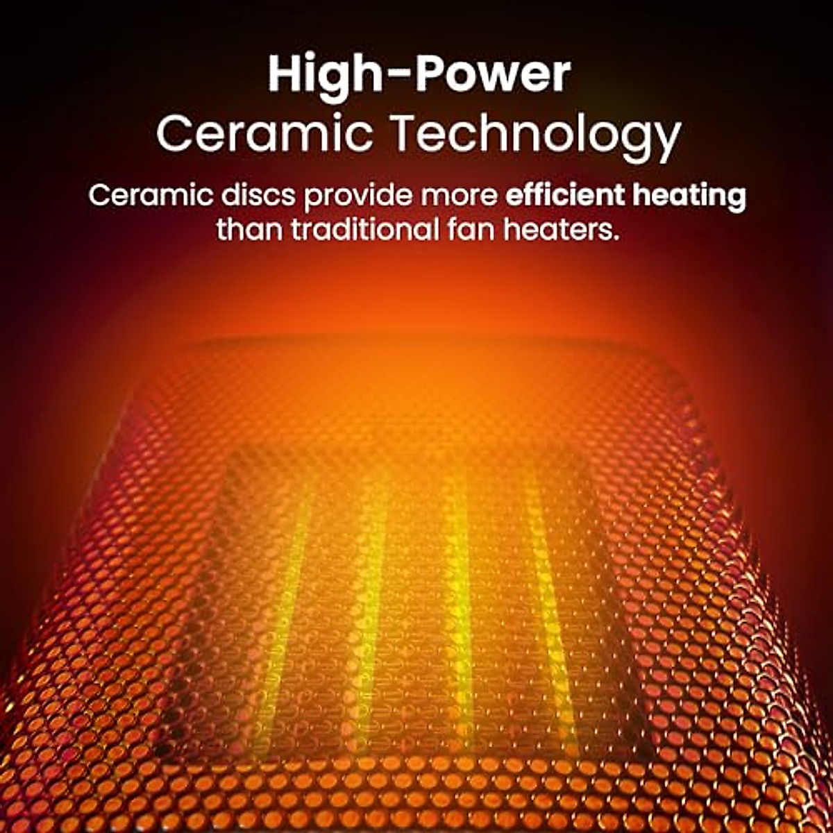 Pro Breeze Space Heater – 1500W Portable Electric Heater for Indoor Use, Ceramic Heater with Adjustable Thermostat, Small Heater for Home, Bedroom, Office, Garage with 3 Operating Modes - White