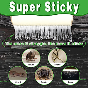 Qualirey 10 Pack Sticky Mouse Traps, Anti Tear Rats Trap, 47" x 11" Ultra Large Mice Trap for Home Strong Sticky Glue Traps for Indoor Outdoor Trapping Snakes Rats Spiders Roaches and Other Rodents