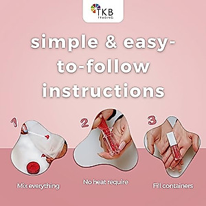 TKB Flexagel DIY Lip Gloss Making Kit| Make Your Own Lip Gloss| Moisturizing, High Shine, Crystal Clear| Vegan, Gluten and Cruelty free| Made in USA
