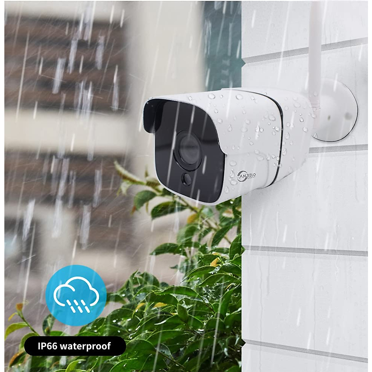 ANJIELO SMART Wireless Bridge Point-to-Point Home Camera Outdoor with 20DBi High-Gain Antenna,2.4G Wi-Fi Bridge HaLow 2MP Camera Supports 3000 feet Outdoor Transmission Distance,Work with Tuya