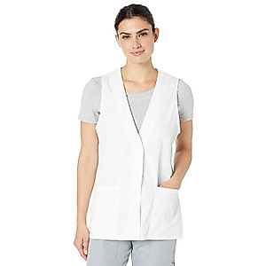 Cherokee Women's Lace Trimmed Vest, White, XX-Large