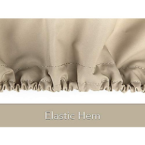 Covermates Air Conditioner Cover - Light Weight Material, Weather Resistant, Elastic Hem, AC & Equipment-Khaki