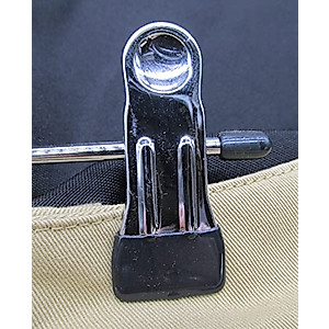 NAHANCO NH4TPH 4-Tier Pant Hanger with Clips for Closet Organization - 3/Pack, Chrome