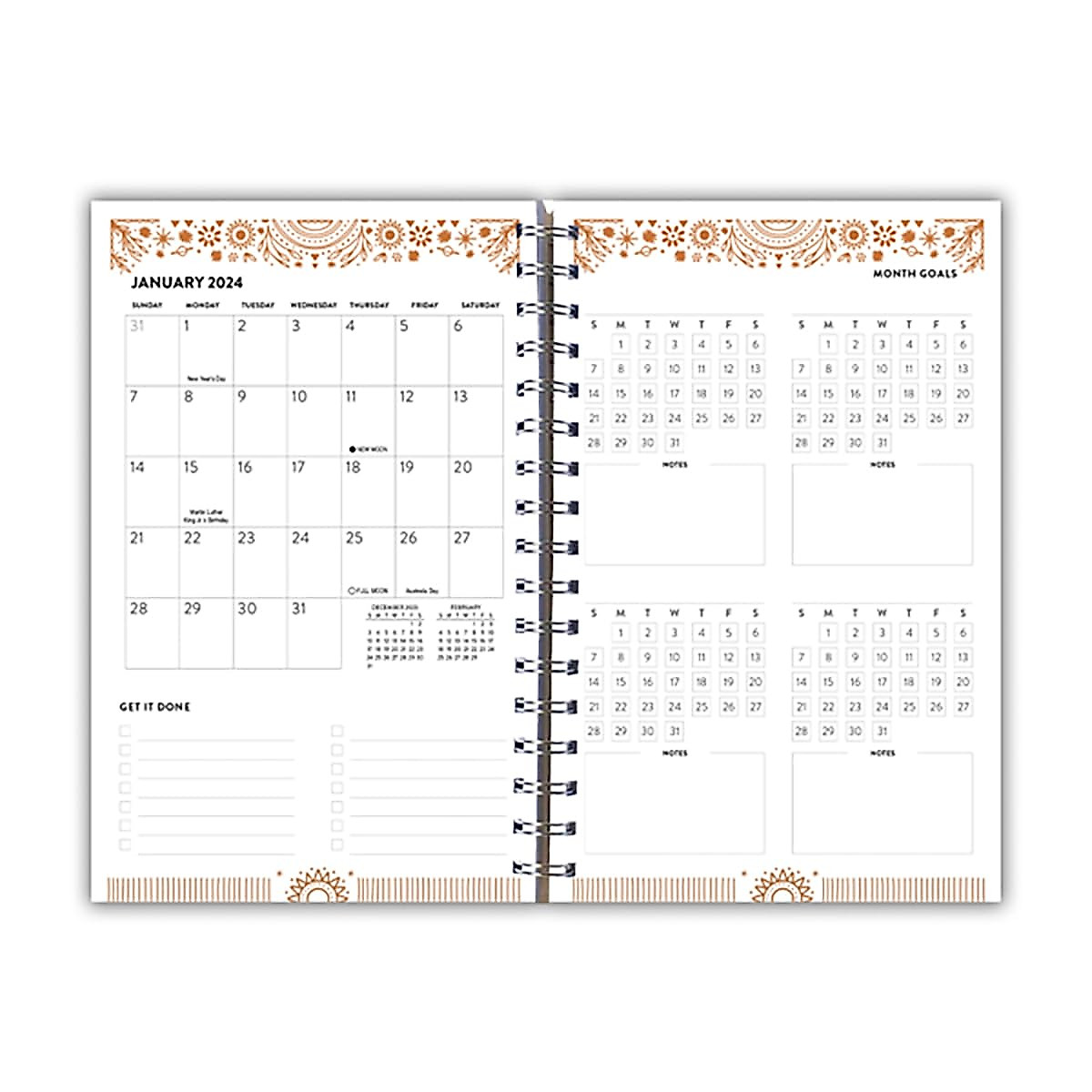 Goal Getter 2024 Weekly & Monthly Planner, 16-Month Lifestyle Planner: September 2023 - December 2024, 9" x 6" - Here and Now