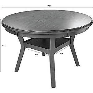 New Classic Furniture Mitchell 5-Piece Dining Set with 1 Table and 4 Chairs, Gray