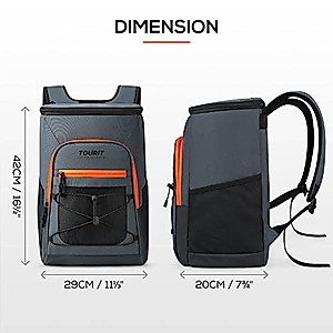 TOURIT Cooler Backpack Insulated 33 Cans Leakproof Backpack Cooler Lightweight for Picnics, Camping, Hiking, Beach, Trip