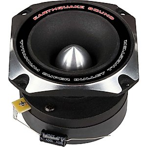 EARTHQUAKE Sound BT44S Car/Pro Audio 3.5-inch Titanium Dome Super Bullet Tweeter, 1" Voice Coil, 150W MAX, Black, Grey, Red