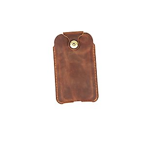 Personalized leather Phone sleeve pouch flip case with belt clip loop leather phone sleeve case for iPhone 15 14 13 Pro Max W09-LPSN