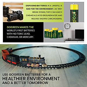 GoGreen Power (24001) Eco Friendly Alkaline AA Batteries - No Lead, Cadmium or Mercury - Pack of 4