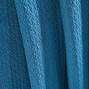 SUPERIOR Cotton Waffle Throw Blanket, Lightweight Breathable Bedding, for Travel, Dorm, Apartment, or Home, Machine Washable, Ultra Soft and Cozy, All-Season Covering, Twin, Azure