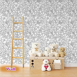 Large Flower Stencils for Painting Floral Leaf Stencil Rose Vine Background Template Paint Stencils for Painting on Wood Burning Art Craft Canvas Furniture Wall (7 Large Flowers)