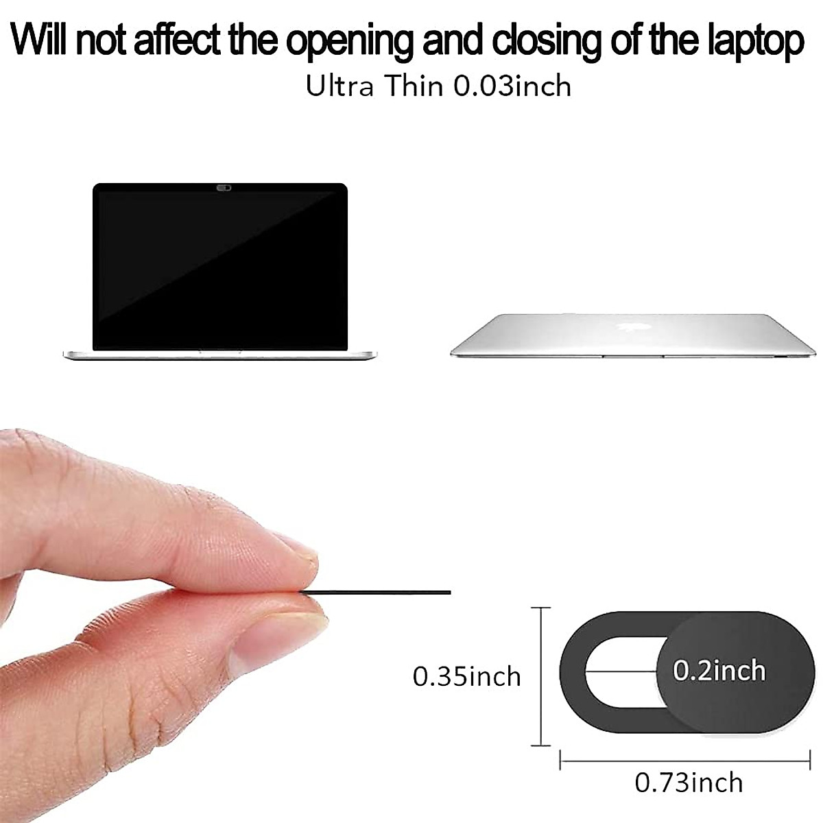 Camera Privacy Security Protect Sticker, 0.7mm Ultra Thin Webcam Slide with Strong Adhesive for Laptop Desktop Pc Tablet Smartphone Protect Your Privacy and Security