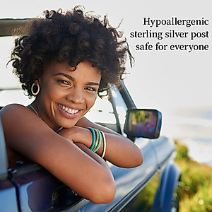 Hoop Earrings For Women 925 Sterling Silver Post White Cubic Zirconia Gold Plated Christmas Birthday Party Jewelry Gifts for Women Gilrs weinuo