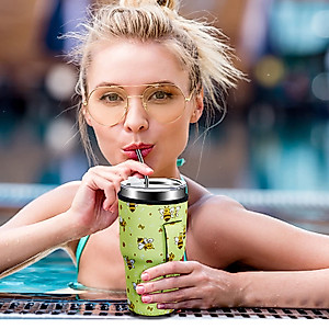 4 Pieces Patelai Reusable Iced Coffee Sleeve Neoprene Insulated Thermocoolers Sleeves Cup Cover Holders Christmas Drinks Sleeve Holder for 30-32 oz Cold Hot Beverages, 4 Styles