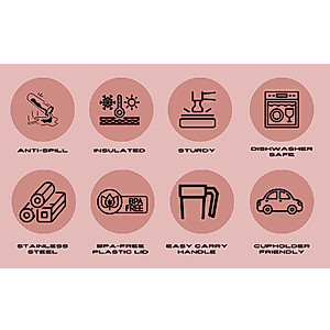 2nd Generation 40 oz Tumbler with Handle and Straw Insulated Tumblers Cups with Lids Straws Double Wall Vacuum Thermos cup 304 Stainless Steel Travel Mug Gifts for Men Women Him Her (Peach)